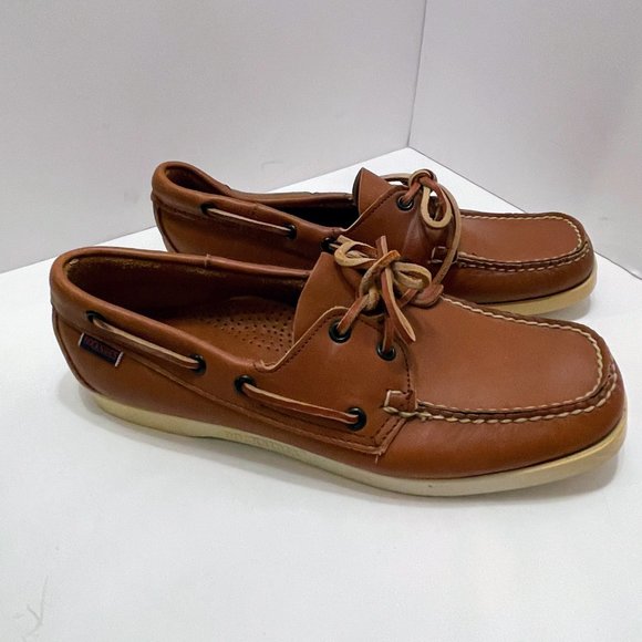 Sebago | Shoes | Docksides By Sebago Tan Leather Boat Shoesslip On ...